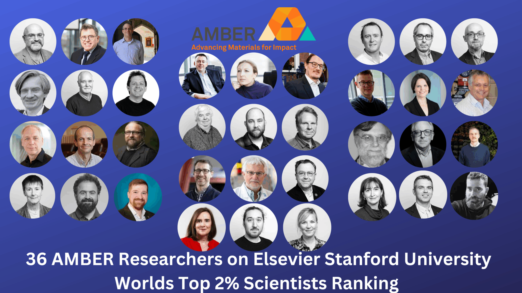 36 AMBER Researchers on Elsevier/Stanford University World’s Top 2% ...